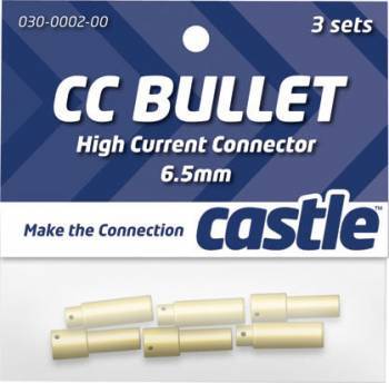 CC 6.5mm Bullet High Current Connector Set (3) | GOGO Hobbies